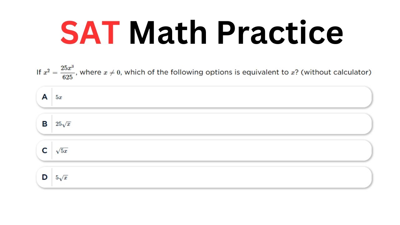 SAT Math Practice Question #18 - YouTube