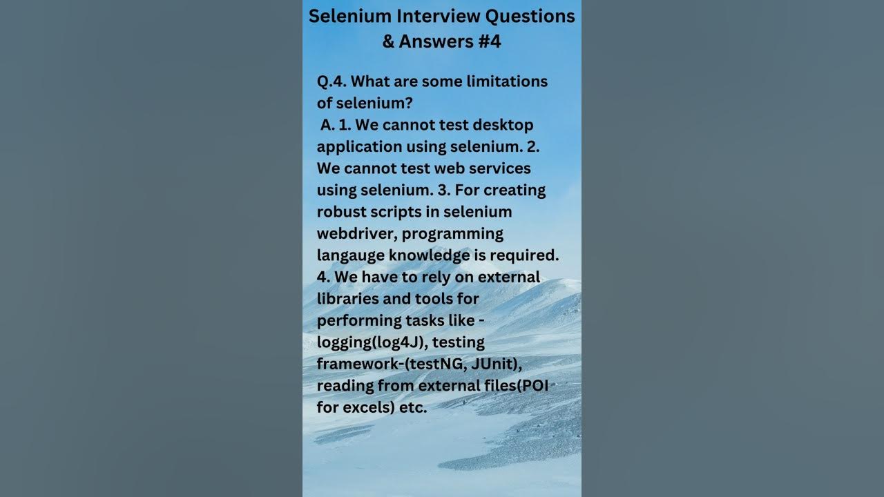 What are some limitations of selenium? - YouTube