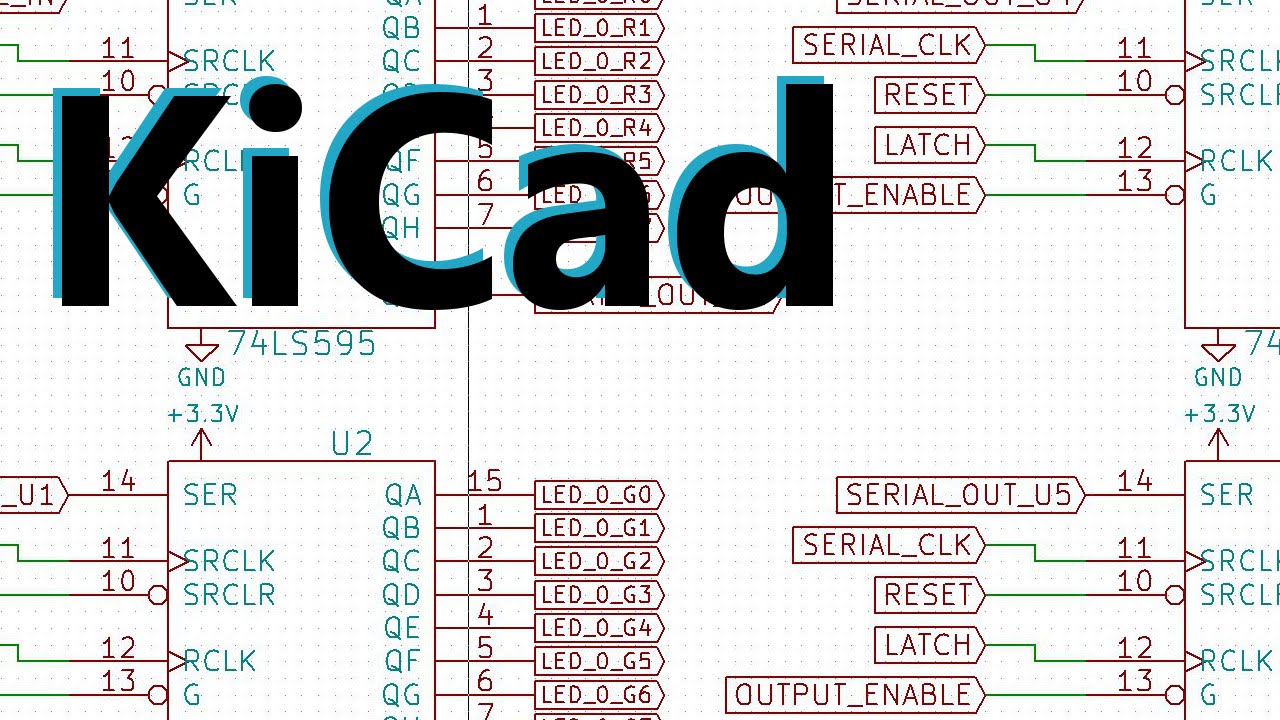 Kicad Schematic Timelapse (ledMatrix Dual) - YouTube