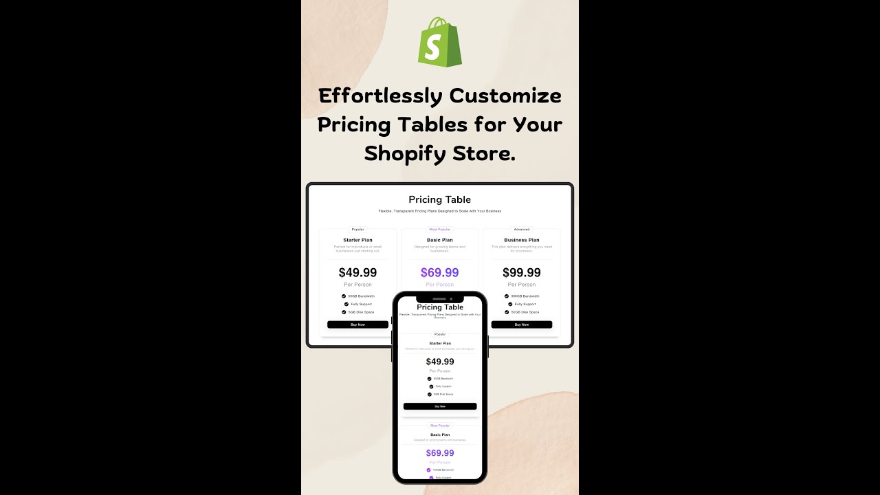 Effortlessly Customize Pricing Tables for Your Shopify Store - YouTube