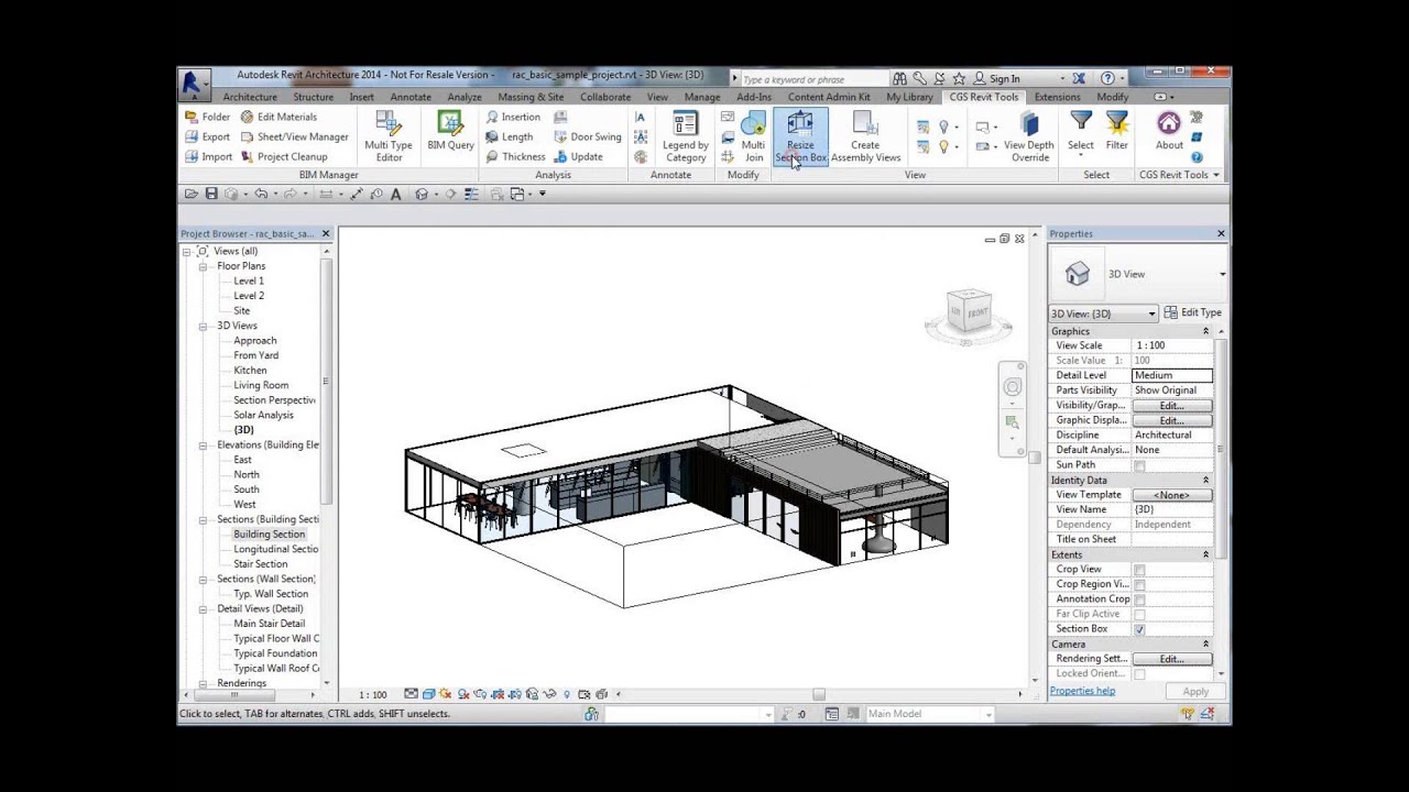 CGS Revit TOOLS - Resize Section Box To Room - YouTube