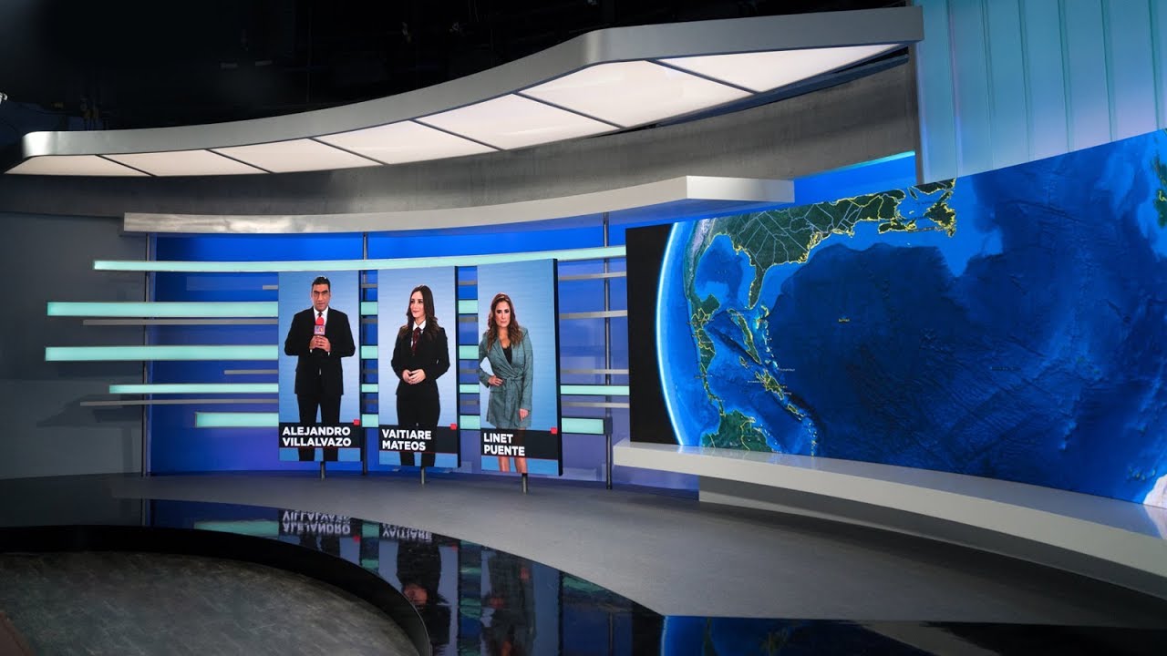 TV Azteca Studio New Look - LED Video Walls provided by DesignLED - YouTube