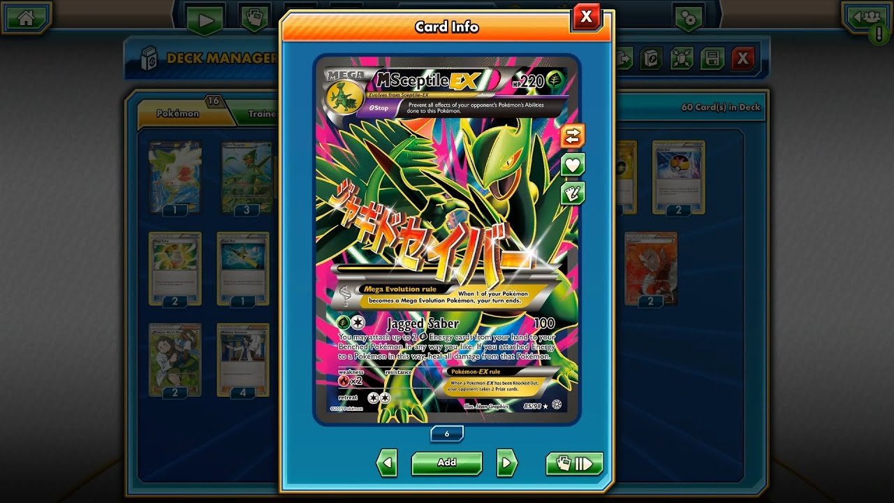 Pokemon TCG Mega Sceptile EX/Crobat Deck Profile 2015 Standard Format ...