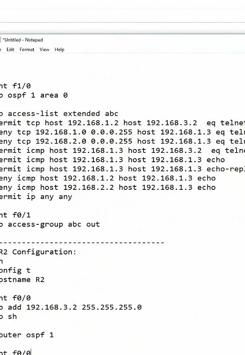 Assignment Extended ACL Lab Part 64 | Networkforyou | CCNA #ciscoccna #ccnalab #shortsvideo ...