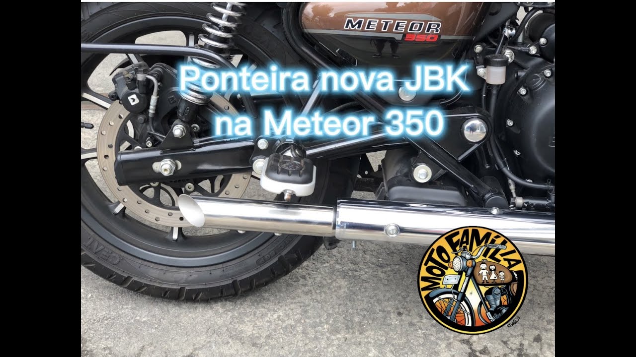 Ponteira de escapamento nova da JBK na Royal Enfield Meteor 350 - YouTube