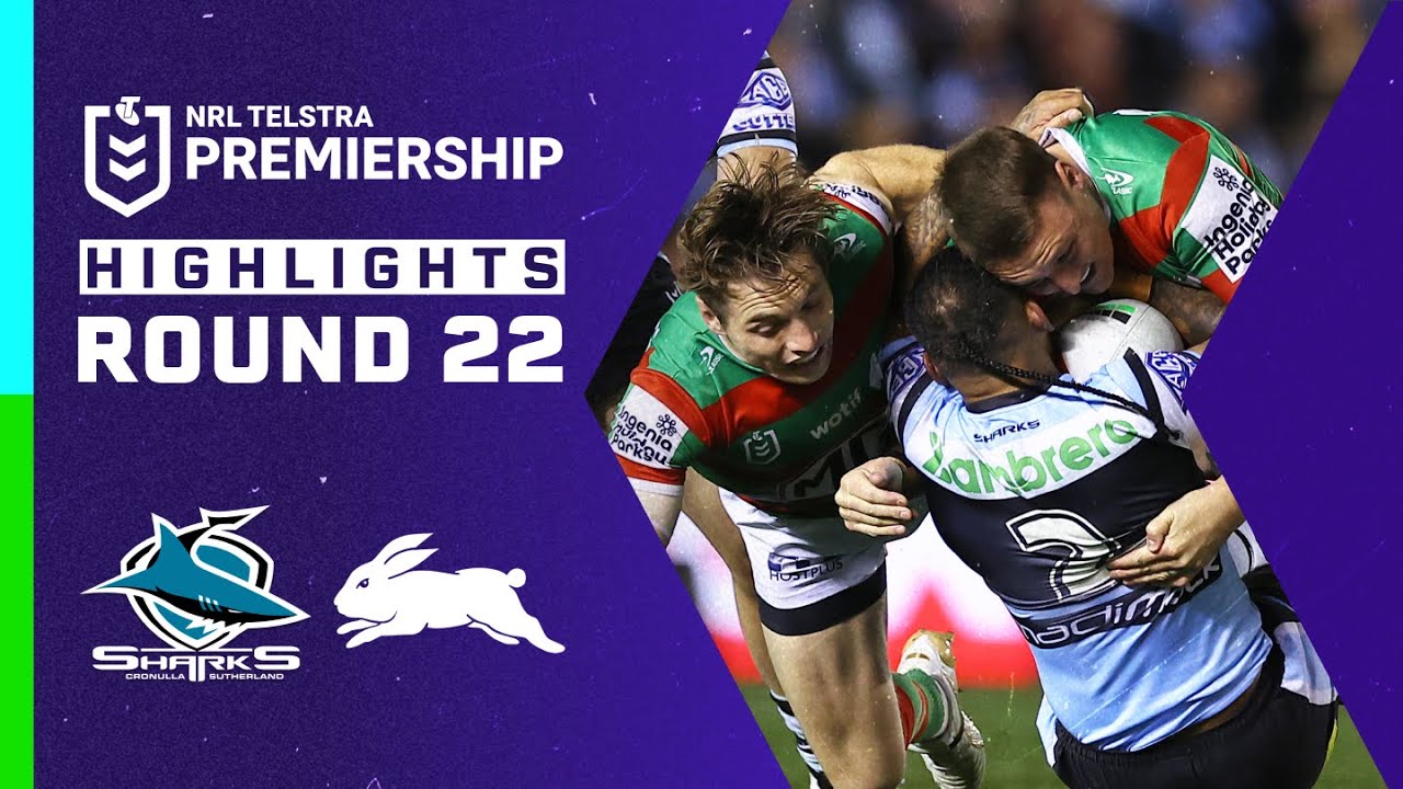 NRL Highlights: Sharks v Rabbitohs - Round 22 | NRL on Nine - YouTube