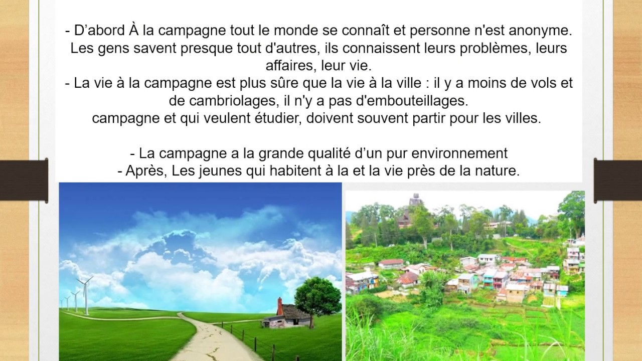 la ville et la campagne - YouTube