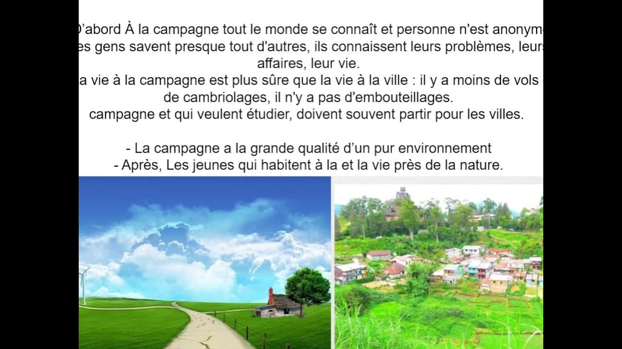 la ville et la campagne - YouTube