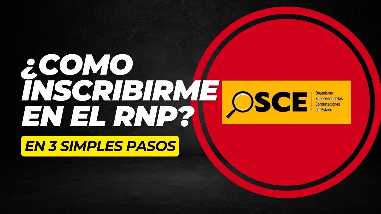 ¿Cómo inscribirme en el RNP? En 3 simples pasos, consejos y más. - YouTube