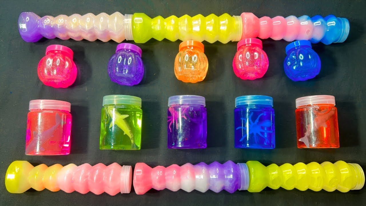 Slime Mixing Random With Piping Bags Mixing Many Color Things Into ...