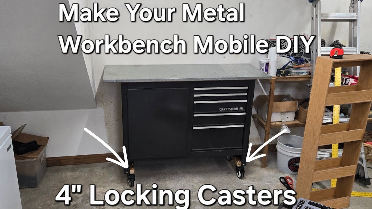 Easy DIY: How to Add Caster Wheels to a Metal Workbench for Increased ...