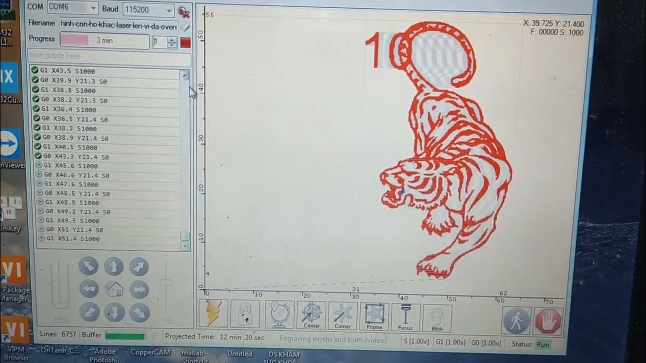 Laser engraving using GRBL Arduino - YouTube