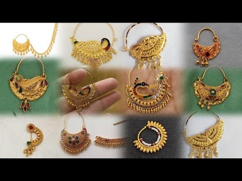 Gold Bridal Nath Design, Gold Nath Design, Sone Ki Nath Design, Nose Ring Design.