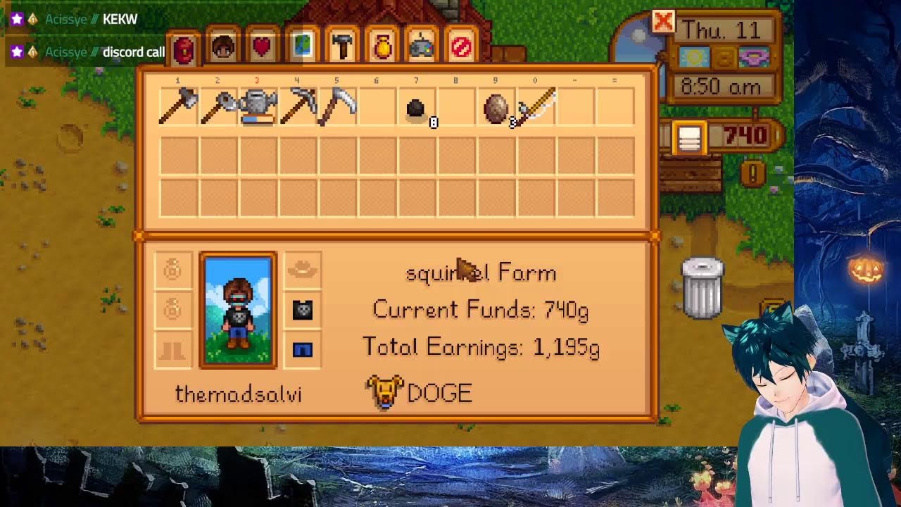 [Vtuber] Stardew Valley: Squirrel enters the valley - YouTube