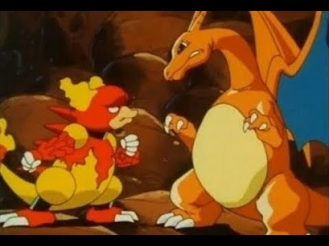 Pokemon ash charizard vs magmar battle - YouTube