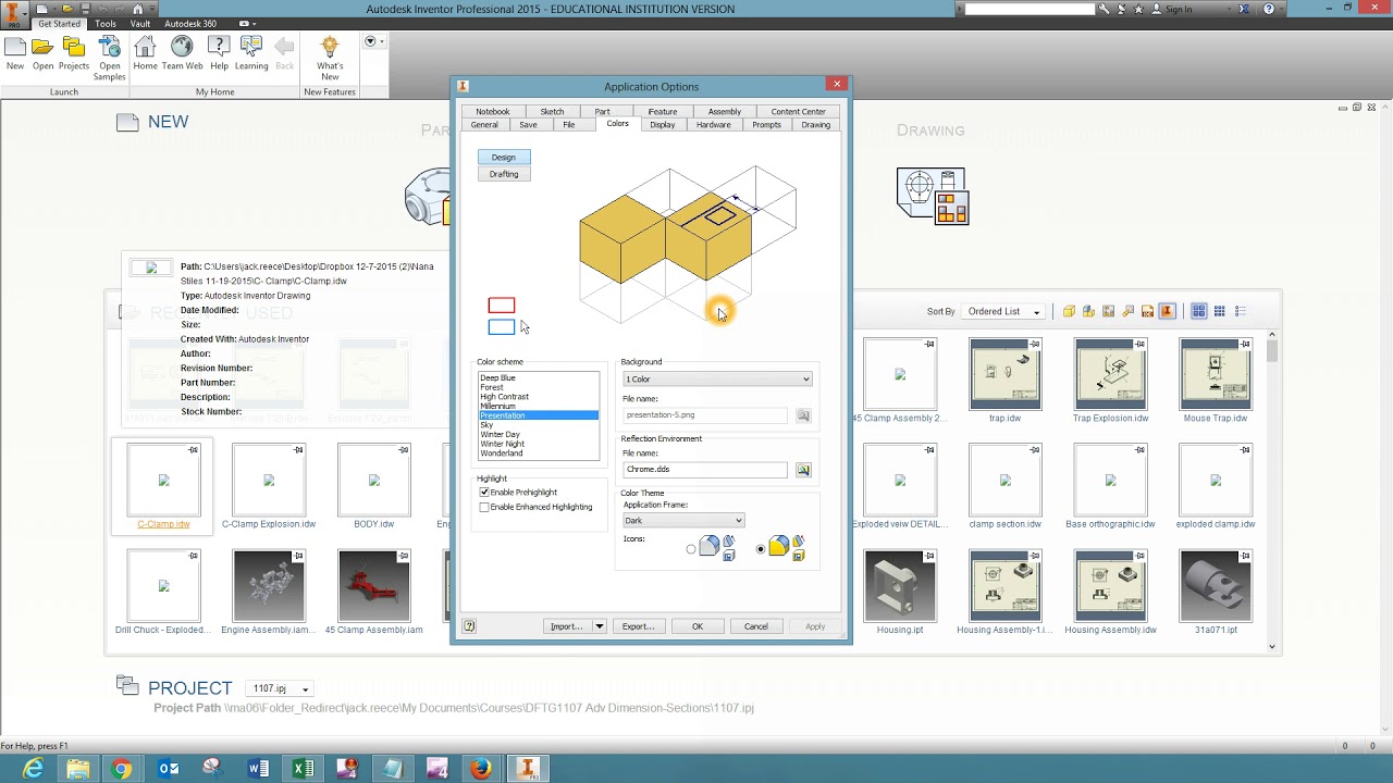 Inventor Options - YouTube
