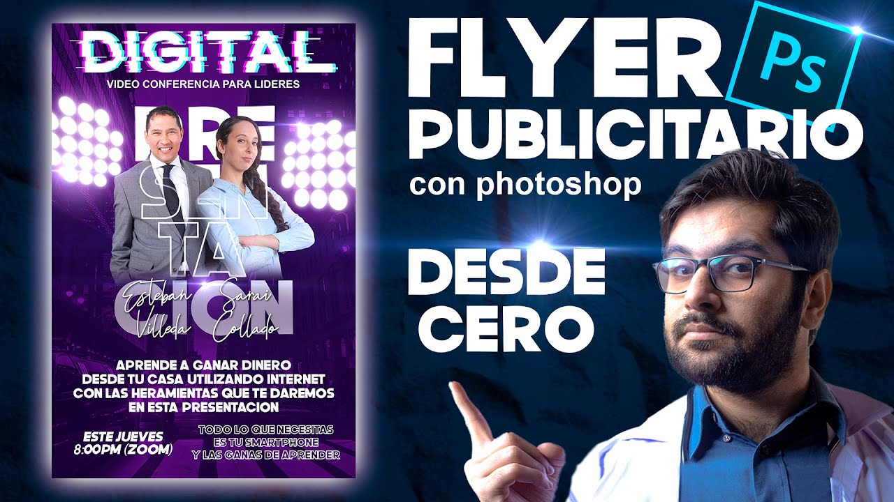 MASTERCLASS DE PHOTOSHOP Como hacer un FLYER publicitario para evento ...