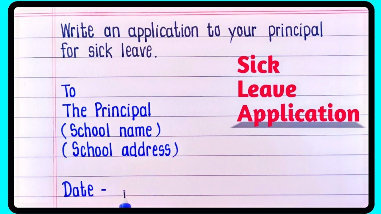 Sick Leave Application | Leave application for fever | How to write ...
