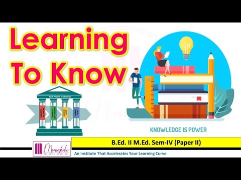 Learning to Know Pillar of Education (M.Ed. Sem IV) - YouTube