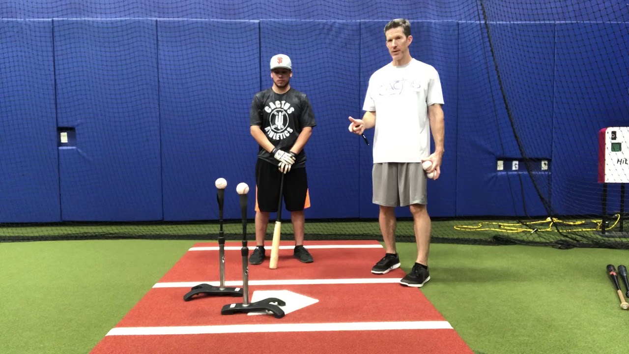 Double Batting Tee- Inside and Outside Pitches Drill - YouTube