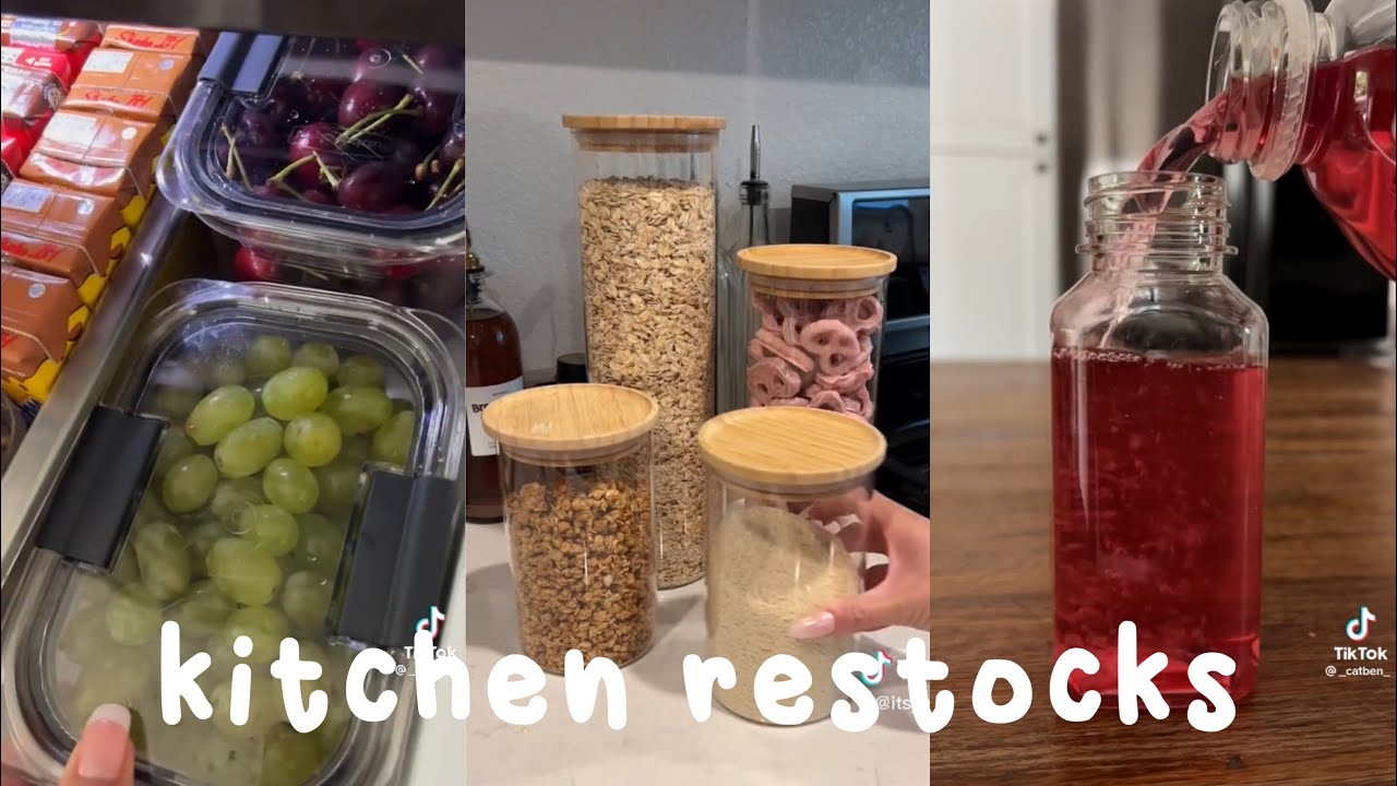 kitchen and pantry restocking asmr - YouTube
