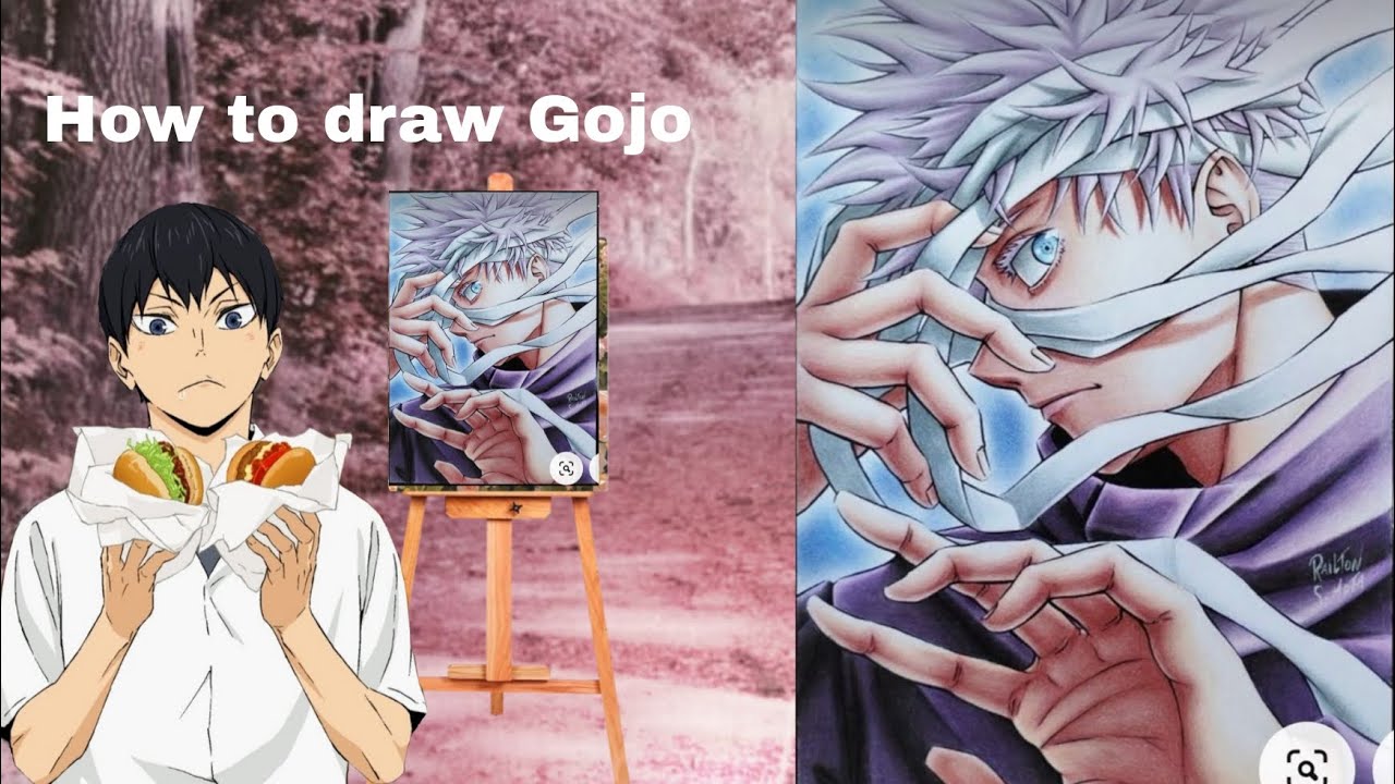 Gojo Satoru Drawing Tutorial | Step-by-Step Anime Art | Jujutsu Kaisen ...