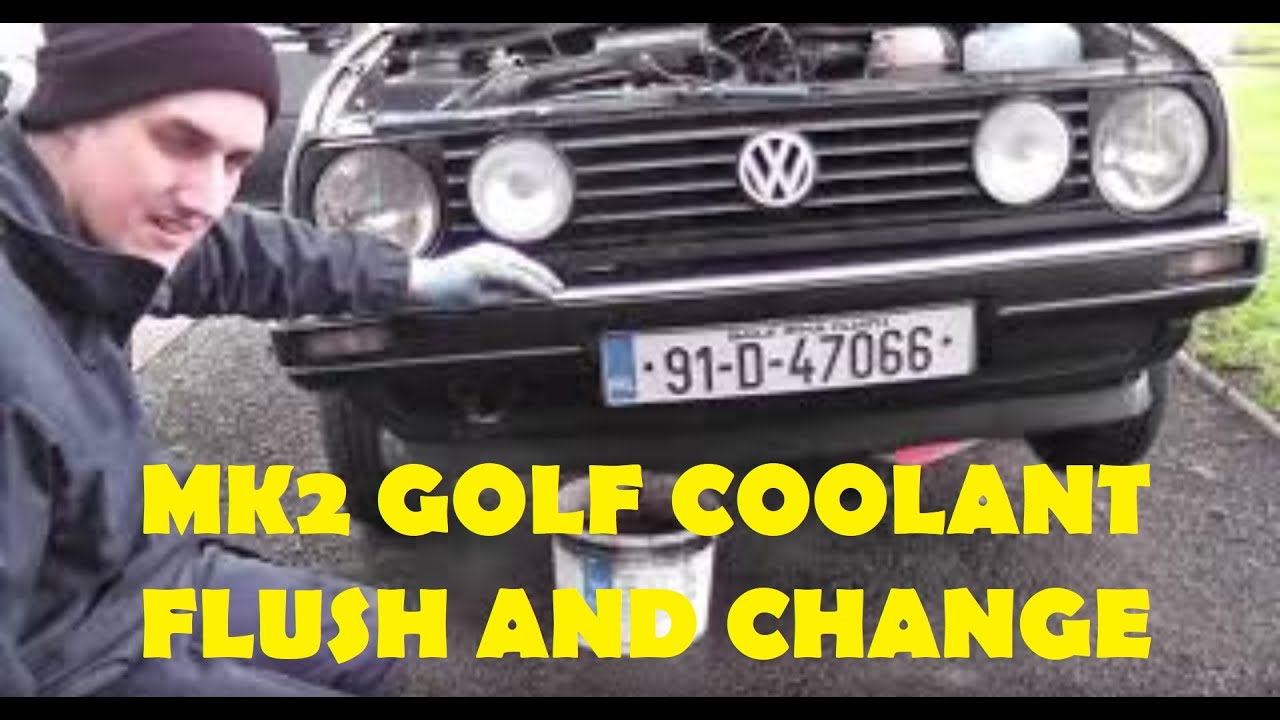 How to change the coolant on your Mk2 Golf (including flush) - YouTube