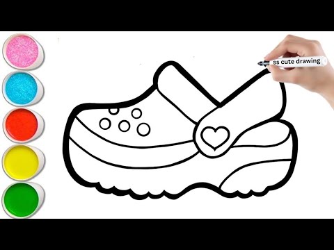 How to Draw Crocs Easy | Drawing and Coloring Step by Step | Drawing ...