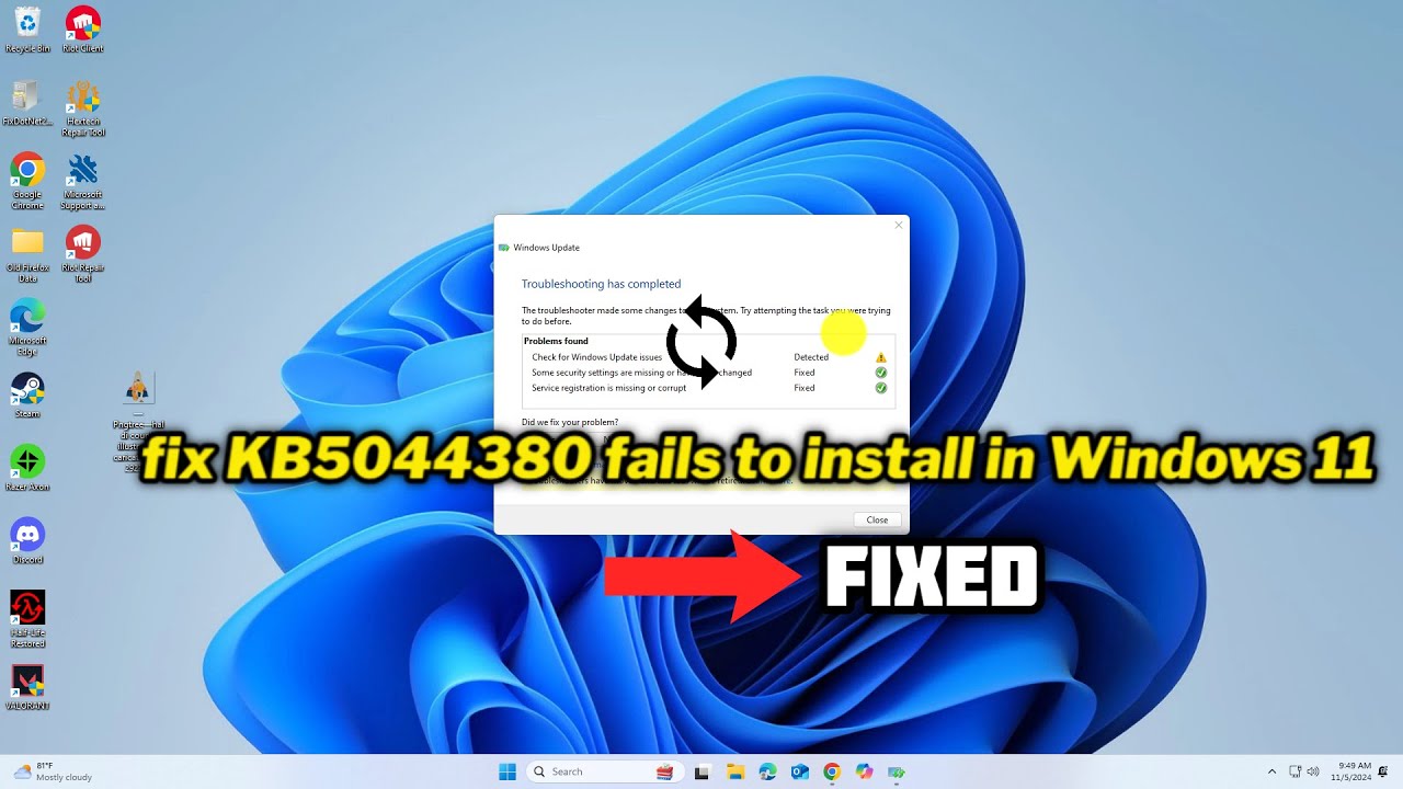 (FIXED) KB5044380 fails to install in Windows 11 - YouTube