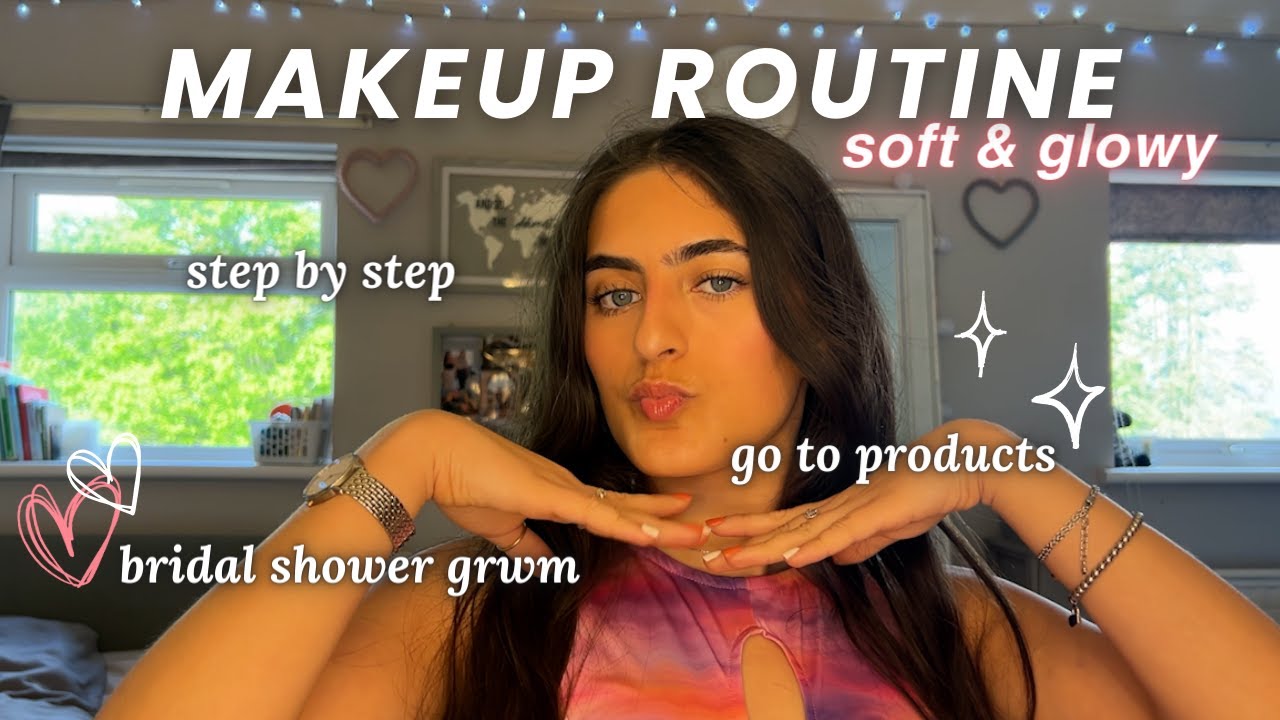 SOFT & GLOWY MAKEUP ROUTINE💗 *step by step, fav products, tips!!* - YouTube