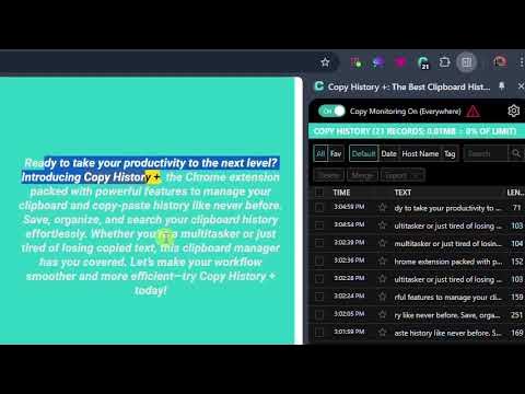 clipboard history add clipboard history item by context menu - YouTube