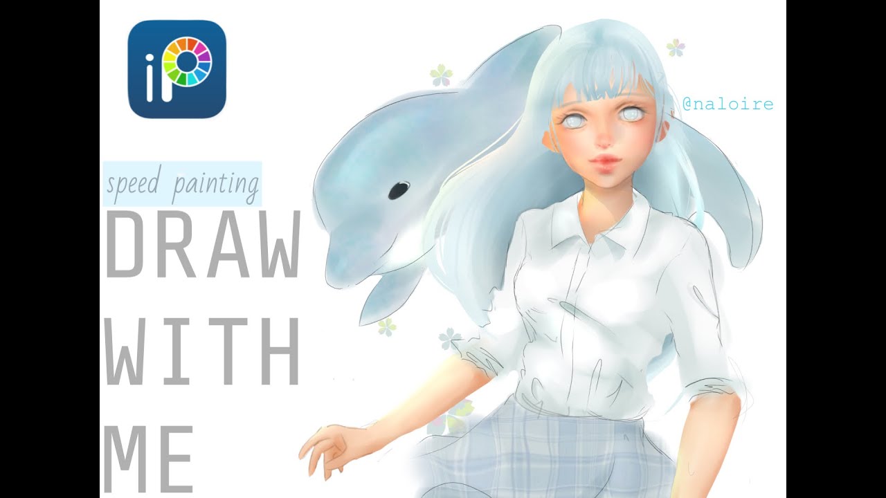 SPEED PAINTING Ibis Paint x using Iphone 7 Draw with me - YouTube