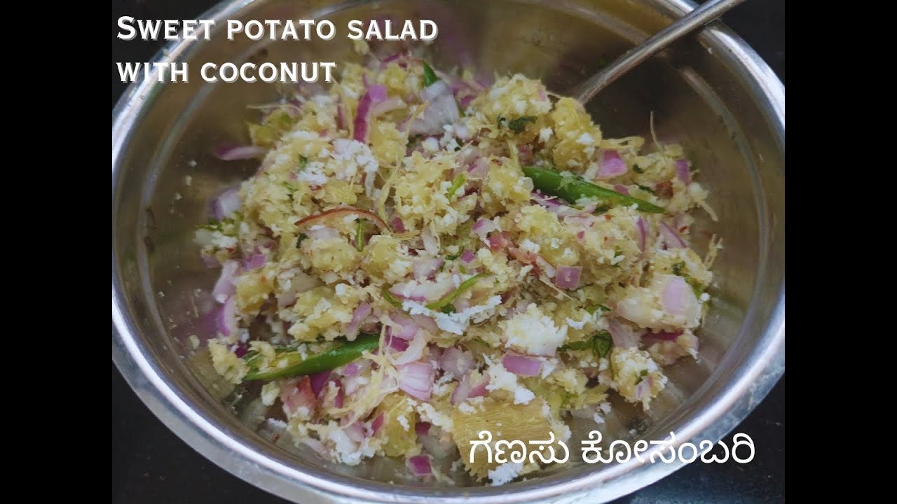 How to Make Salad with Sweet Potato | Sweet Potato Salad with Coconut ...