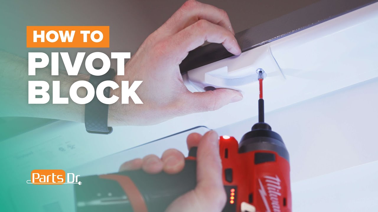 How to replace the Top Mullion Divider Pivot Block part # WPW10344432 ...