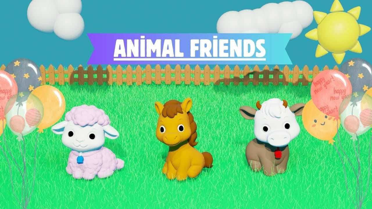 Learning Animals - COW, SHEEP AND HORSE - YouTube