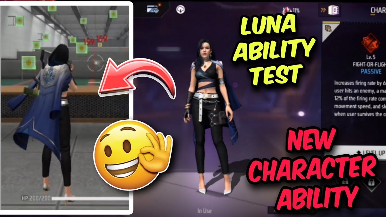LUNA CHARACTER ABILITY TEST | NEW LUNA ABILITY TEST | LUNA ABILITY TEST ...