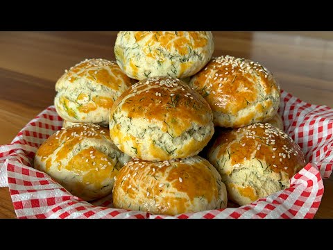 ŞİMDİYE KADAR YEDİĞİM EN İYİ DEREOTLU POĞAÇA❗️BAŞKA TARİF ARAMAYIN ❗️MUTLAKA DENEYİN 💯👌