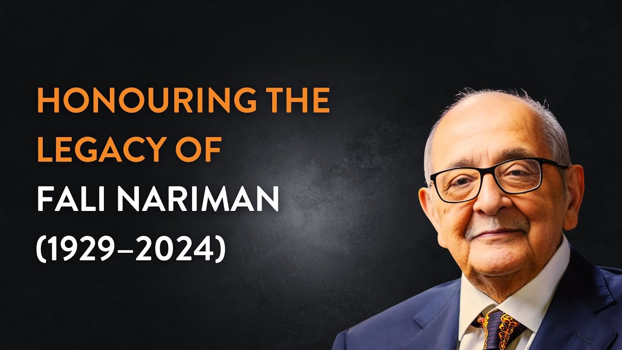 Honouring the Legacy of Fali Nariman (1929–2024) - YouTube