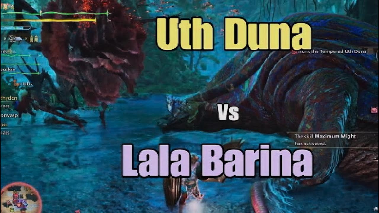 Turf War Tempered Uth Duna Vs Lala Barina Pseudo Monster Hunter Wilds ...