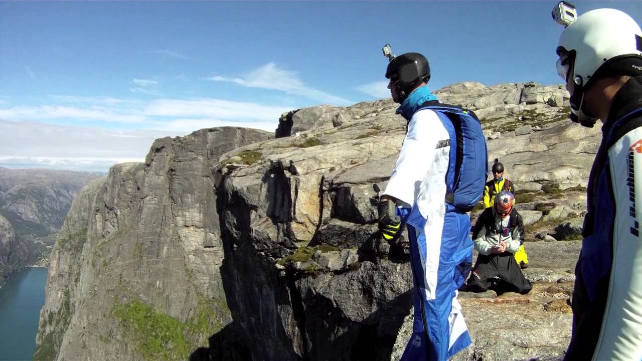 My 1st BASE Wingsuit jump - YouTube