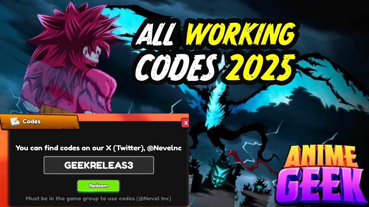 Anime Geek codes April 2025 ⚠️New⚠️ ALL WORKING Roblox Anime Geek 2025 ...