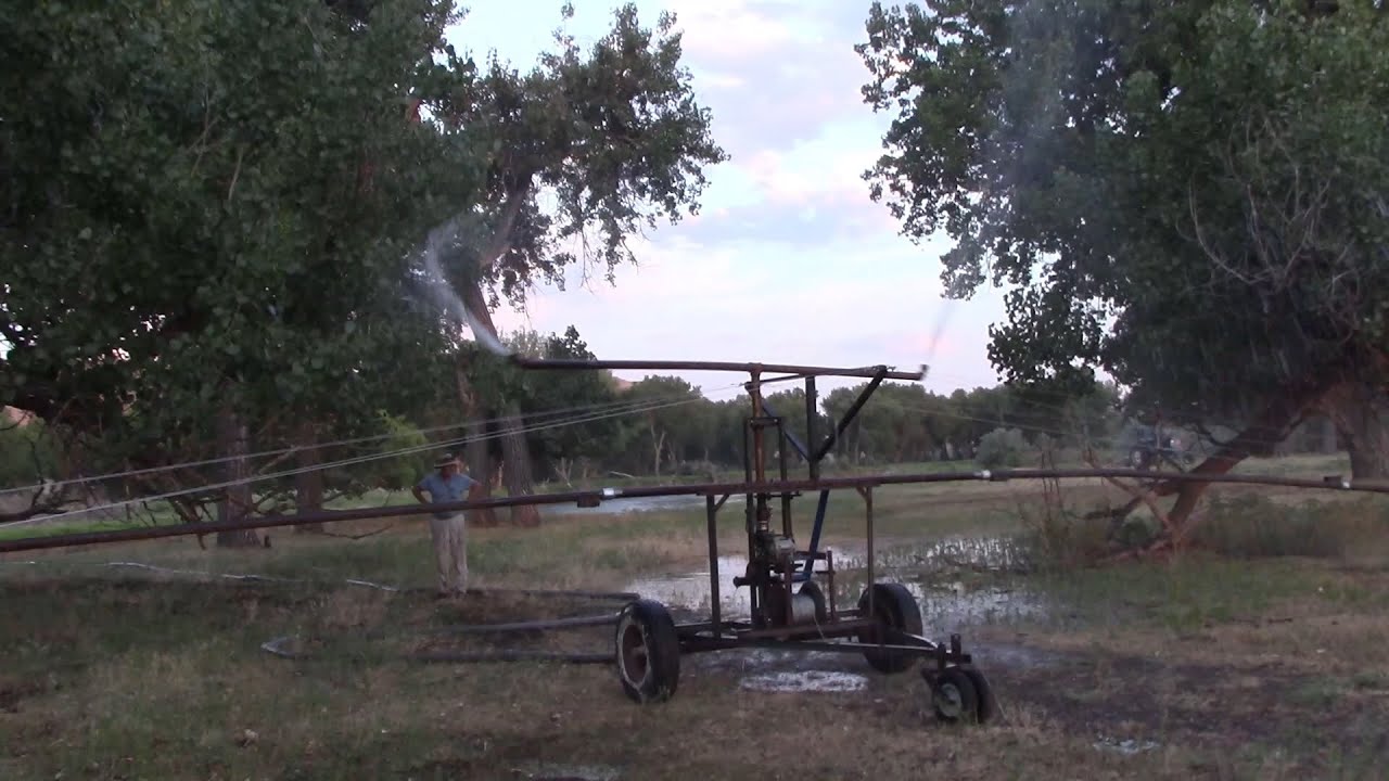 Traveling Irrigator Prototype part 3: Booms Installed + test! - YouTube