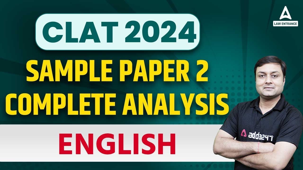 CLAT Sample Paper 2024 | CLAT 2024 Sample Paper 2 | English Language ...