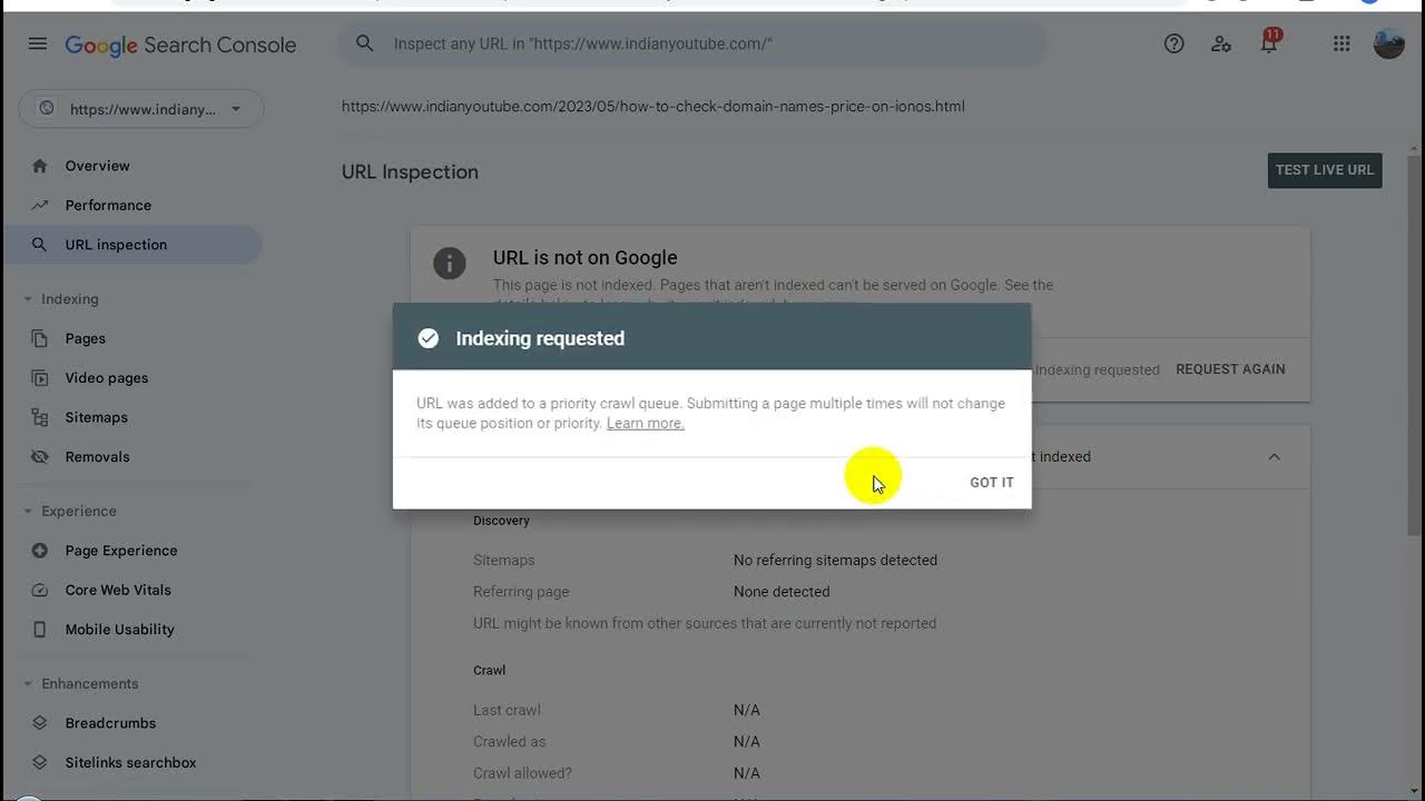 Tomonisha Blogging Tricks : How To Blogger New Post Indexed on Google Search Console - YouTube