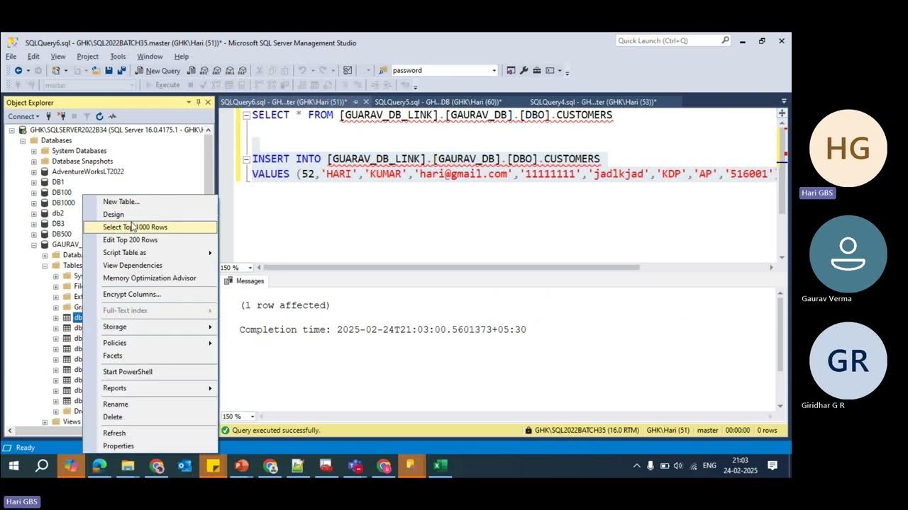 B34-14 English Azure SQL DBA 20250224 Impersonate, Contained Databases - YouTube