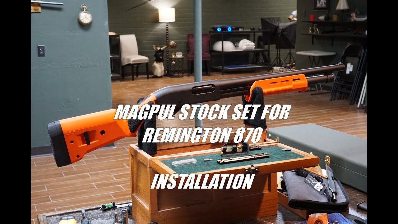 Magpul Stock Set Installation for Remington 870 Shotgun - YouTube