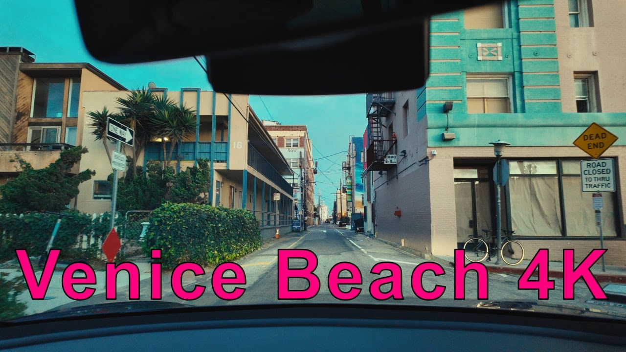 Relaxing Drive in Venice Beach, Venice Canals, Marina Penisula, Santa ...
