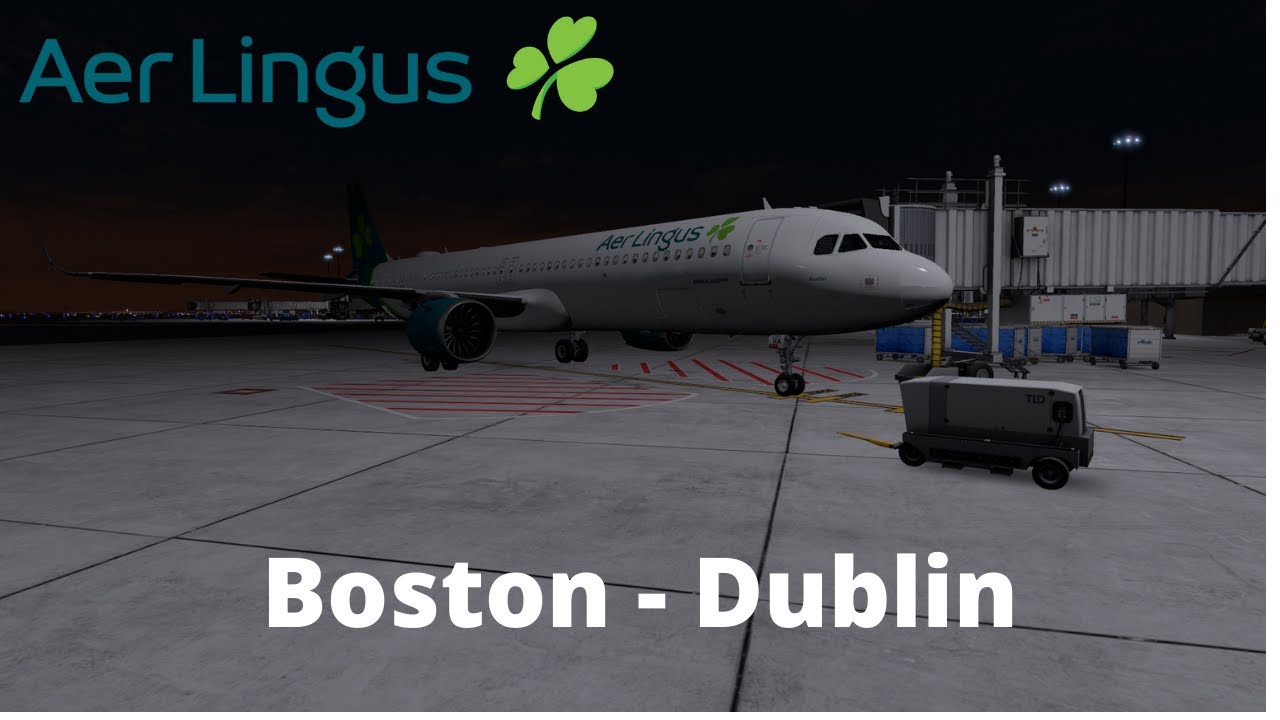 [X-Plane] Boston to Dublin - Aer Lingus A321 Neo - YouTube