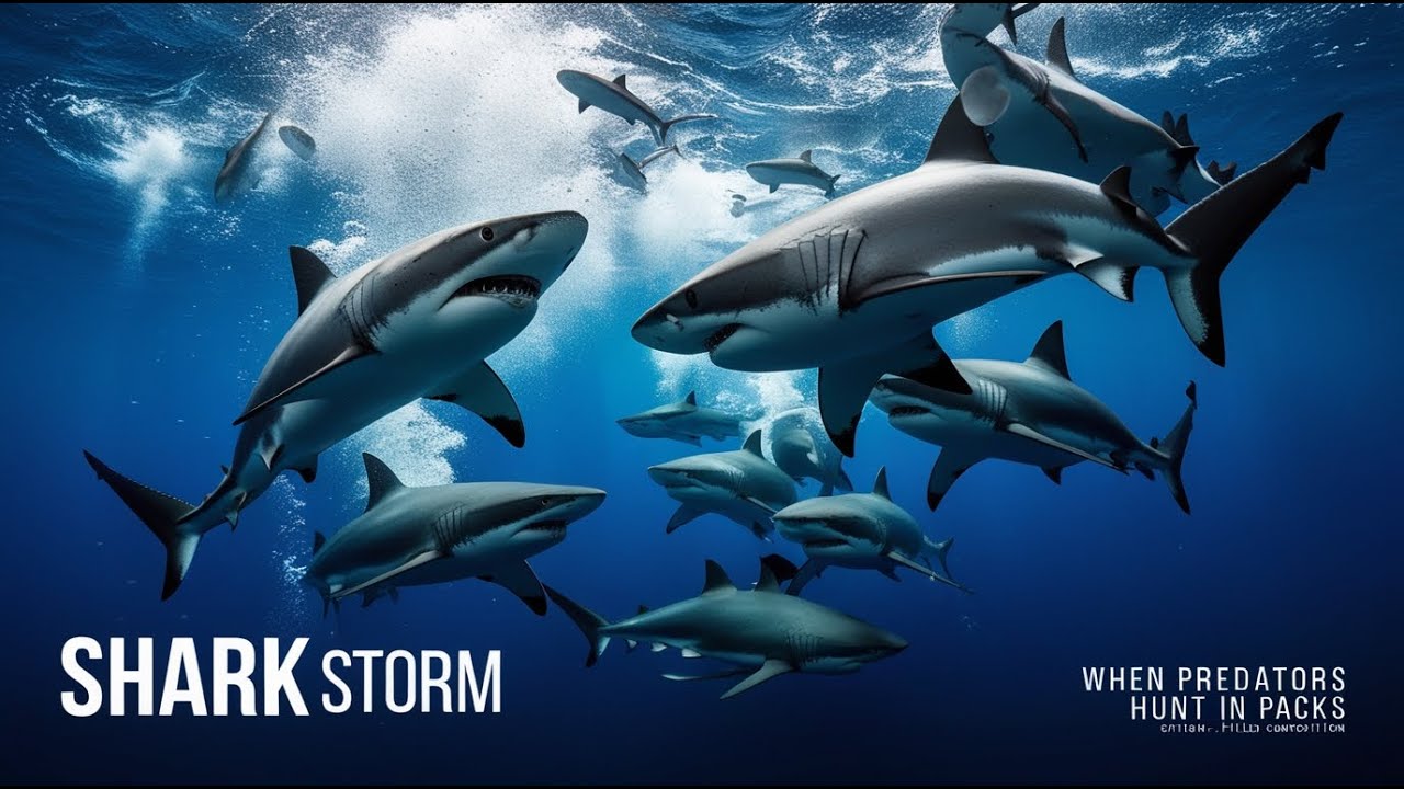 Shark Storm: When Predators Hunt in Packs | Deep Blue Wild 1006 - YouTube