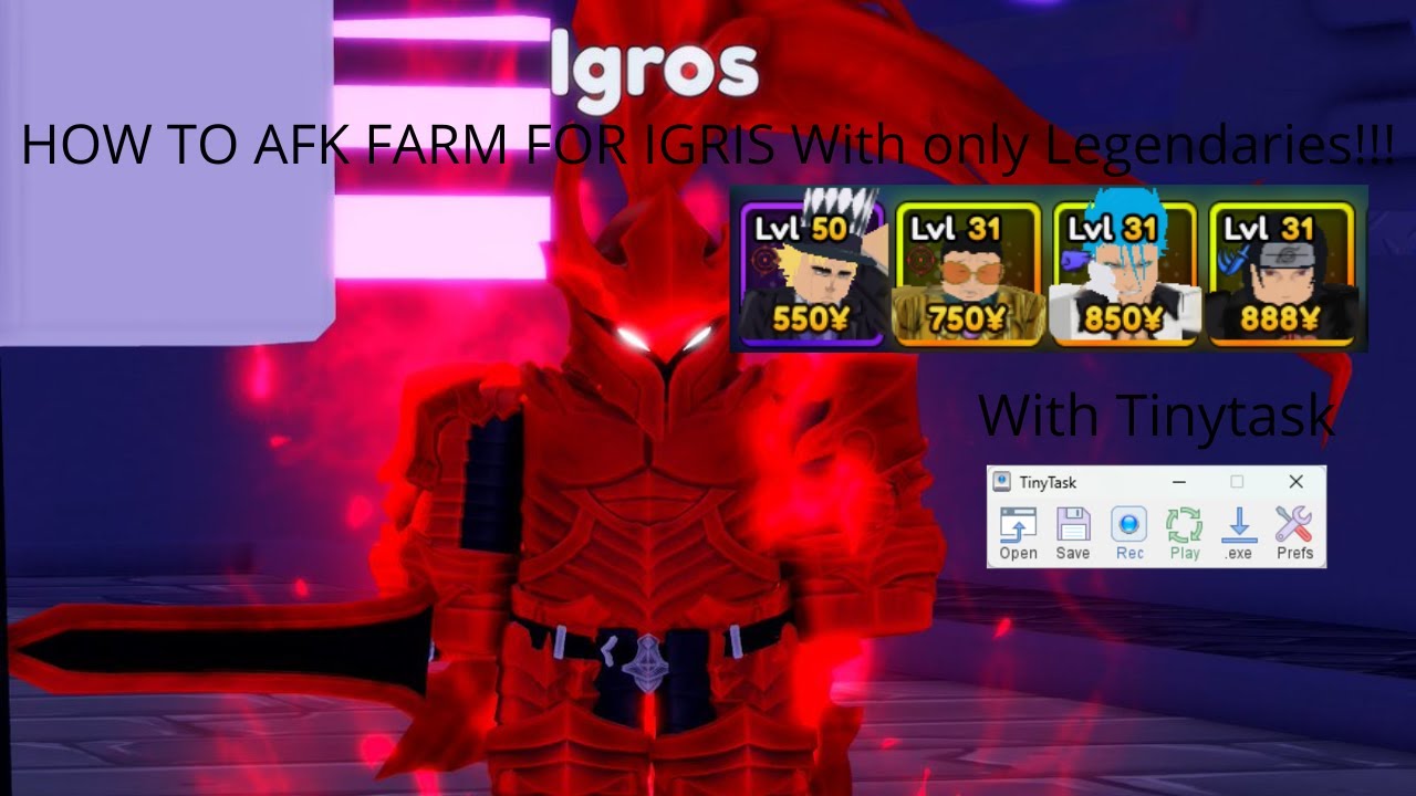 How to AFK farm/macro for Igris with only Legendaries (with Tinytask ...